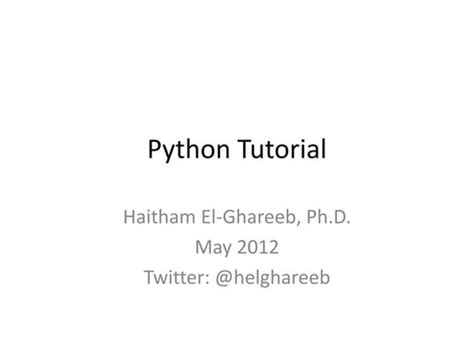 Full Python In 20 Slides Ppt
