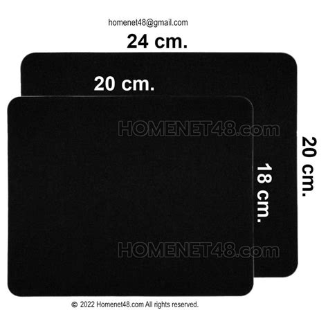 แผ่นรองเม้าส์ผ้า Mouse Pad พื้นยางธรรมชาติ สีดำ บางแต่ทน Homenet48