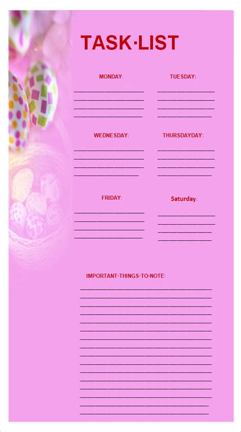 FREE 8 Task List Templates In PDF MS Word
