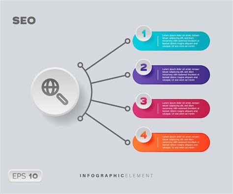 Elemento De Infografía Seo Vector Premium