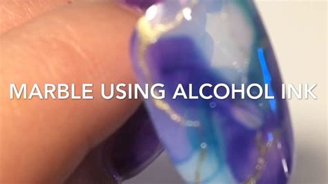 Marble Nail Art Design Using Alcohol Ink Mini Tutorial Gel Nail