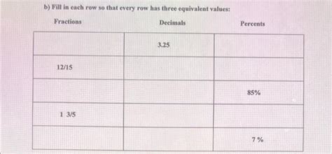 Solved B Fill In Each Row So That Every Row Has Three Chegg Com