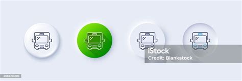 버스 운송 노선 아이콘입니다 교통 차량 표시입니다 선 아이콘 벡터 3차원 형태에 대한 스톡 벡터 아트 및 기타 이미지 3차원 형태 고급 관광 Istock