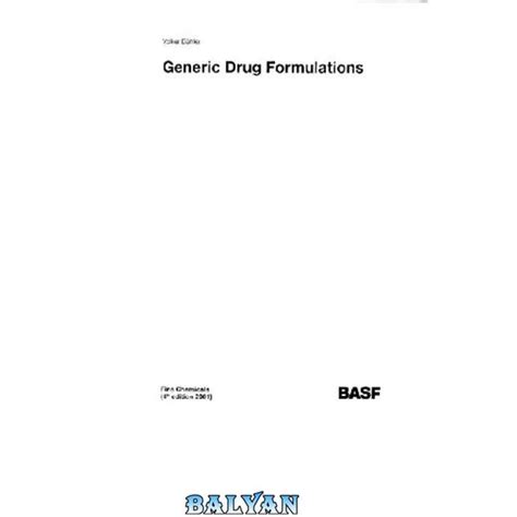خرید و قیمت دانلود کتاب Generic Drug Formulations ترب