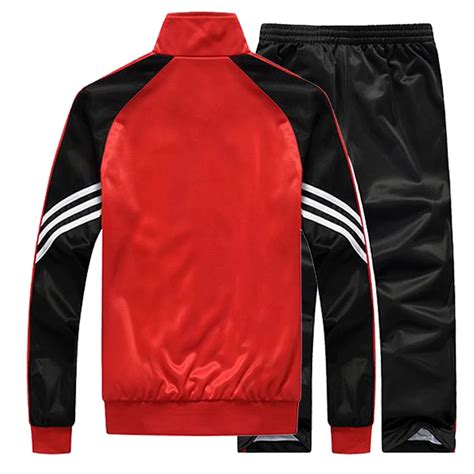 Мужской спортивный костюм из двух предметов куртка штаны комплекты одежды повседневный