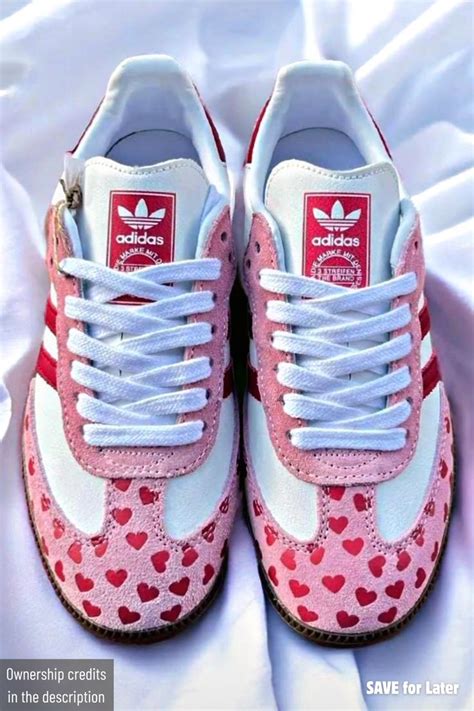 Pink Adidas Samba New Collection With Hearts 💕 Are So Adorable Pink Adidas Samba New