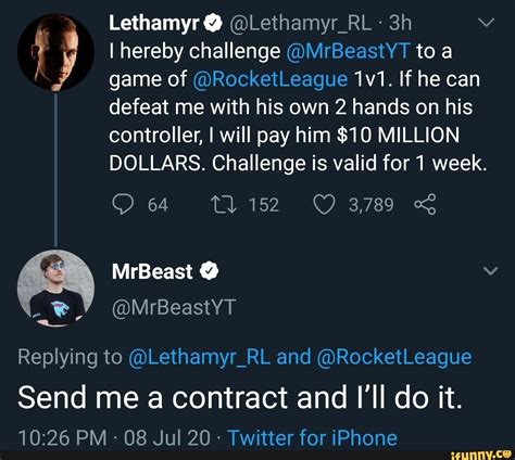 Lethamyr Lethamyrrl Vv I Hereby Challenge Mrbeastyt Toa Game Of