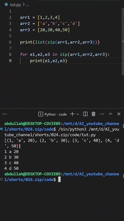 Zip Function In Python Python Programming Youtube