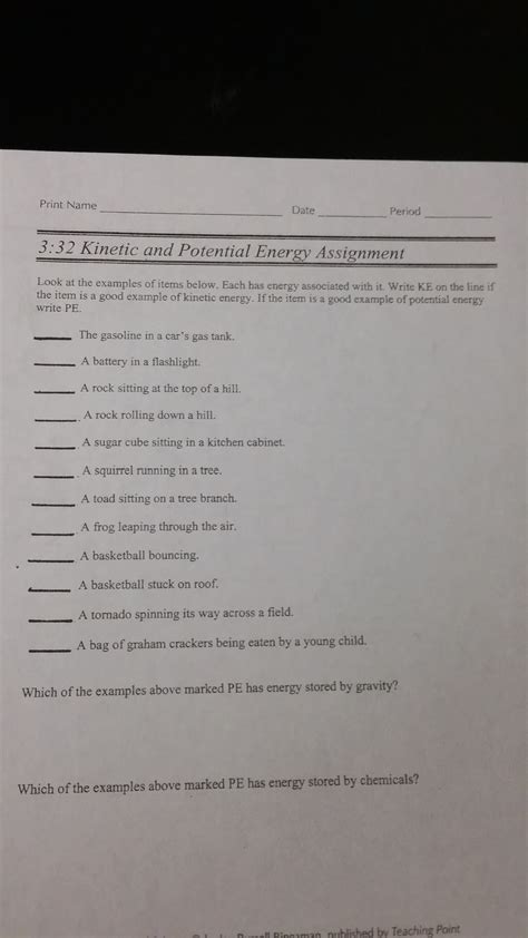 3rd Quarter Assignments Ms Ns Science Class
