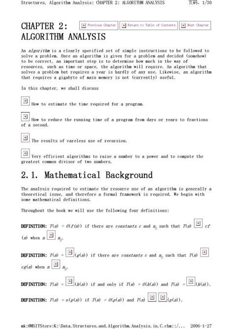 Chapter 2 Algorithm Analysis