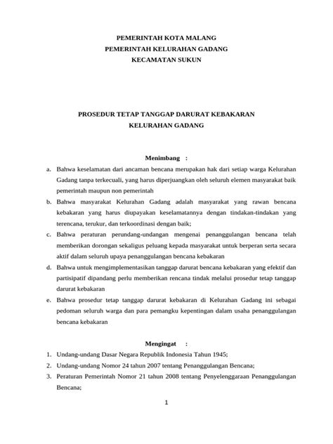 Protap Kebakaran Gadang Final Pdf