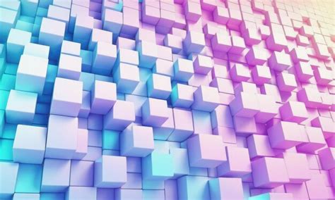Premium Ai Image Wall Of Grid Cubes Gradient Background