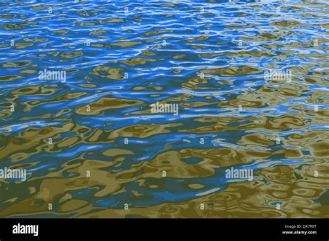 Illustration Of Water Ripple Texture Background Wavy Water Surface During Sunset Golden Light