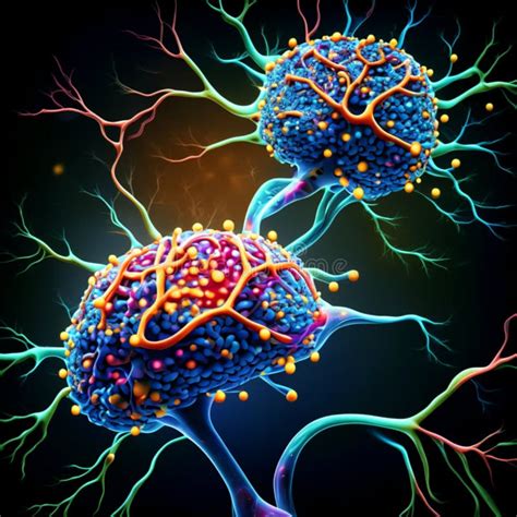 3d Illustration of a Neuron Cell in the Brain, Brain Cell AI Generated Stock Illustration ...