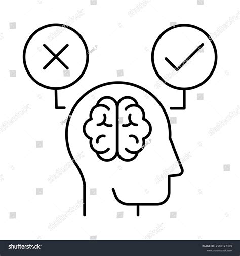 Decision Making Icon Head Icon Checkmarks Stock Vector Royalty Free 2585127389 Shutterstock