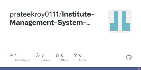 github prateekroy0111 institute management system php