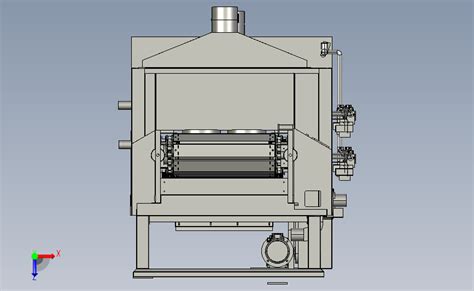 隧道式红外线加热丝高温隧道烘干炉工业烤箱 Step 模型图纸下载 懒石网