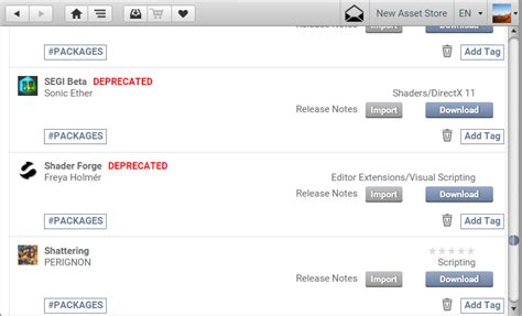 deprecated packages community showcases unity discussions