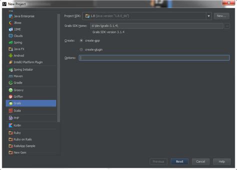 Grails 3 Getting Started For 2016 Cannot Determine Grails SDK Version IDEs Support IntelliJ