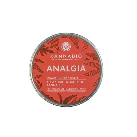 Beeswax Kannabio Analgia Hemp Balm 30ml With Cannabidiol Greek
