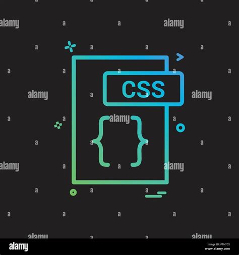 css file format icon vector design stock vector image and art alamy