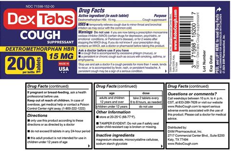 Dailymed Dextabs Dextromethorphan Hydrobromide Tablet
