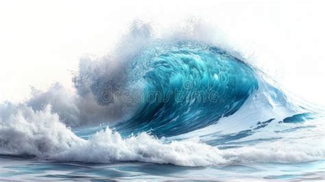 Massive Ocean Wave In Motion Generative Ai Stock Illustration Illustration Of Foam Blue