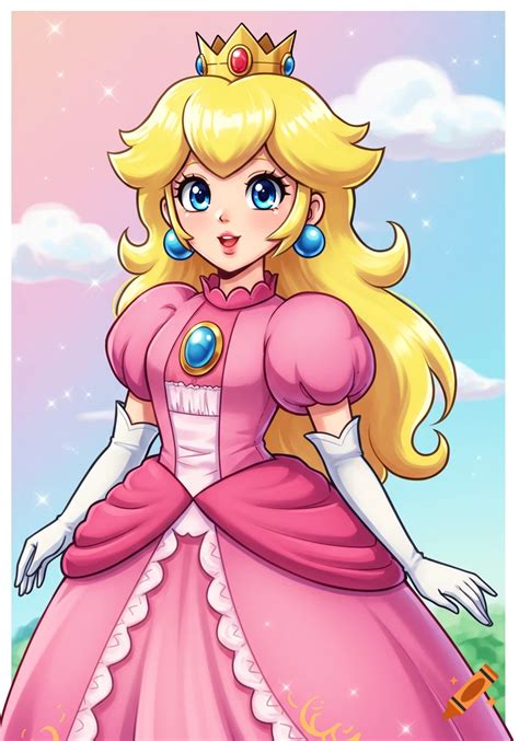 Princess Peach In Anime Style On Craiyon