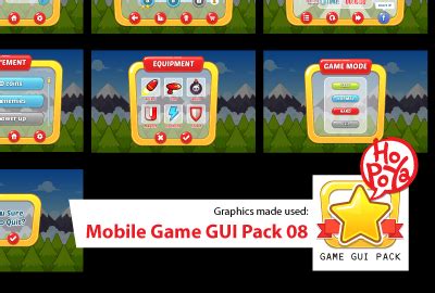 Mobile Game GUI Pack Game User Interfaces