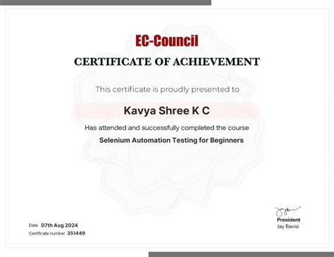 I Have Successfully Completed Selenium Automation Testing Course🥳