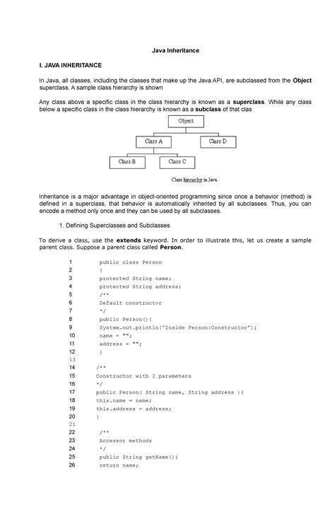 Java Inheritance JAVA INHERITANCE In Java All Classes Including The Classes That Make Up The