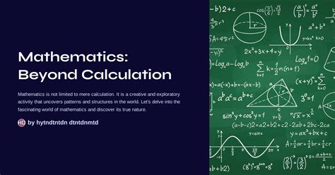 Mathematics Beyond Calculation