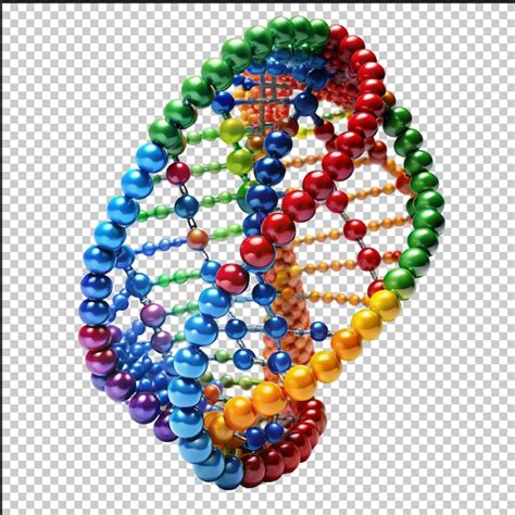 Dna Multi Color Isolated On White Background Premium Ai Generated Psd