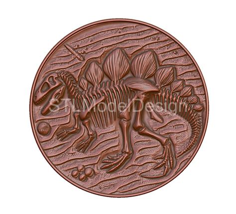 Prehistoric Dinosaur Fossil 3d Model Stl File For Cnc Router Laser Engraving And 3d Printing