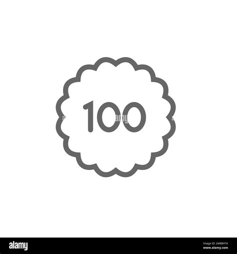 100 Line Icon Graphic Resource Template Vector Illustration Stock