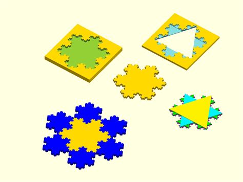 Parametric Openscad Koch Snowflake Generator By Flondy Download Free