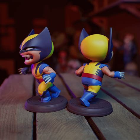 Lil Wolverine Pool Multicolor Wolverine And Deadpool Fanart Collectible Figure 3d Model By