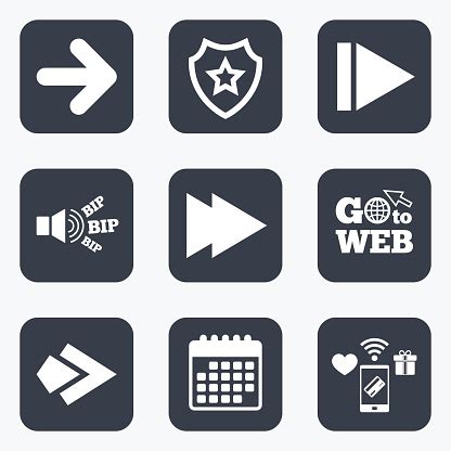 Arrow Icons Next Navigation Signs Symbols Stock Vector Royalty Free FreeImages
