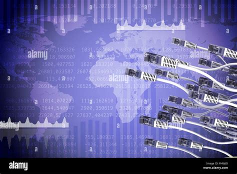 Set Of Computer Cables Stock Photo Alamy