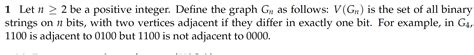 Solved 1 ﻿let N≥2 ﻿be A Positive Integer Define The Graph