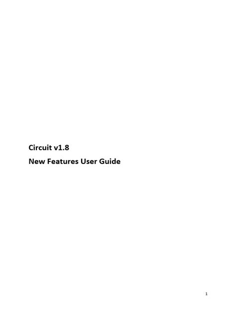 Circuit 18 User Guide Pdf Computing Software
