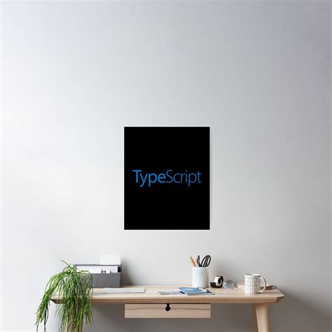 Typescript Official Logo Black Poster For Sale By Hellkni9ht