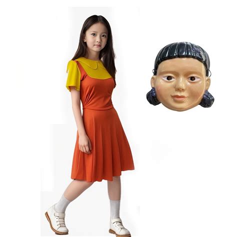Squid Game Red Light Green Light Doll Costume