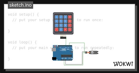 Clavier ServoMoteur Wokwi ESP32 STM32 Arduino Simulator
