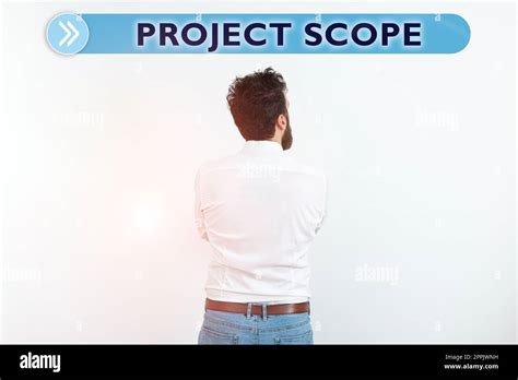 Text Showing Inspiration Project Scope Business Showcase Evaluation Of Work Efforts A Product