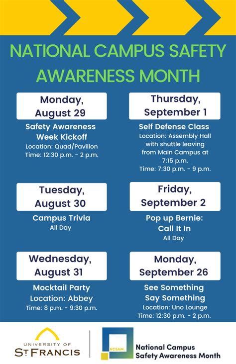 National Campus Safety Awareness Month Archives University Of St Francis