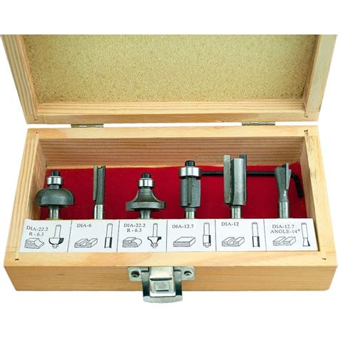 Набор фрез по дереву 6 предметов хвостовик 6 мм S E B 308fz Hp6 6 выгодная цена отзывы