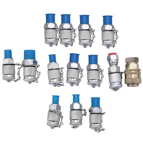 14pcs Hydraulic Pressure Test Point Testing Coupling Adapter Set For Hydrau F2v3 Eur 7207