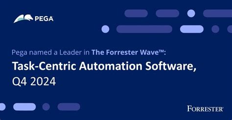 Pega Is Proud To Be Named A Leader In The Forrester Wave Task Centric Automation Software Q4