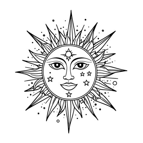 Premium Vector Mandala Sun And Moon Vector Illustration